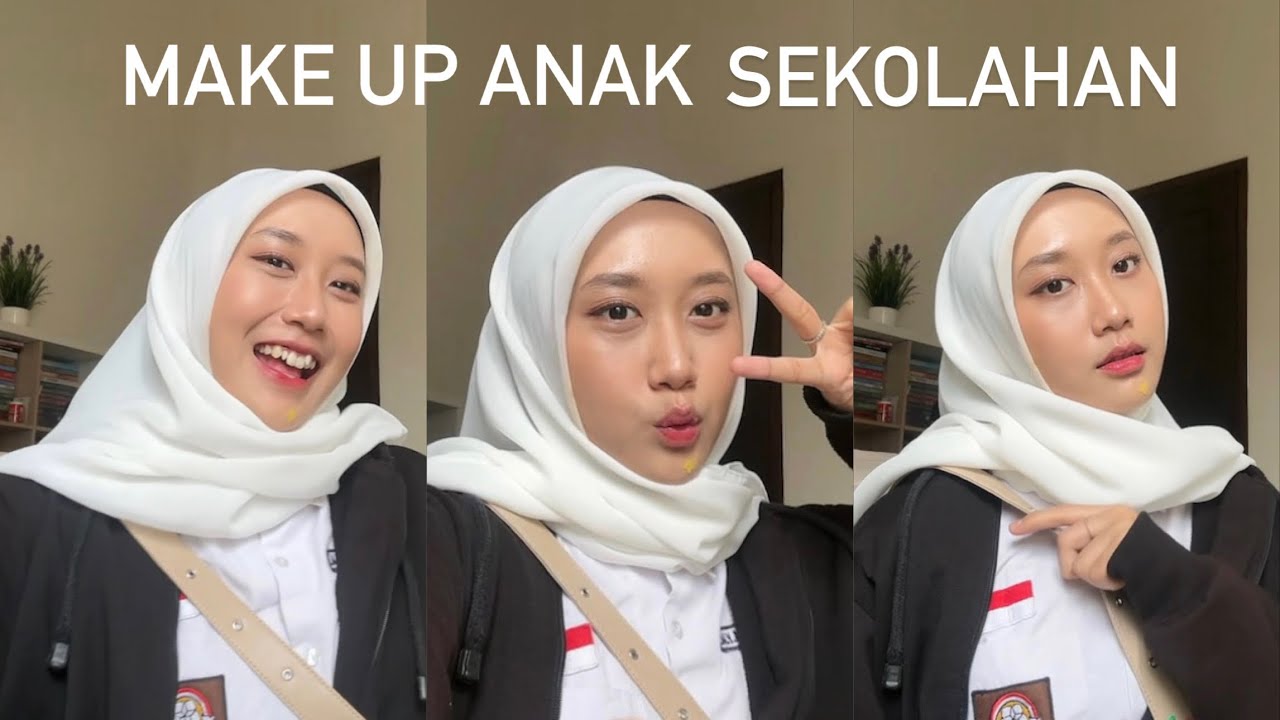 MAKE UP SIMPLE ANAK SEKOLAHAN ANTI MENOR 📚👩🏻‍🏫 | EASY TUTORIAL MAKE UP ...