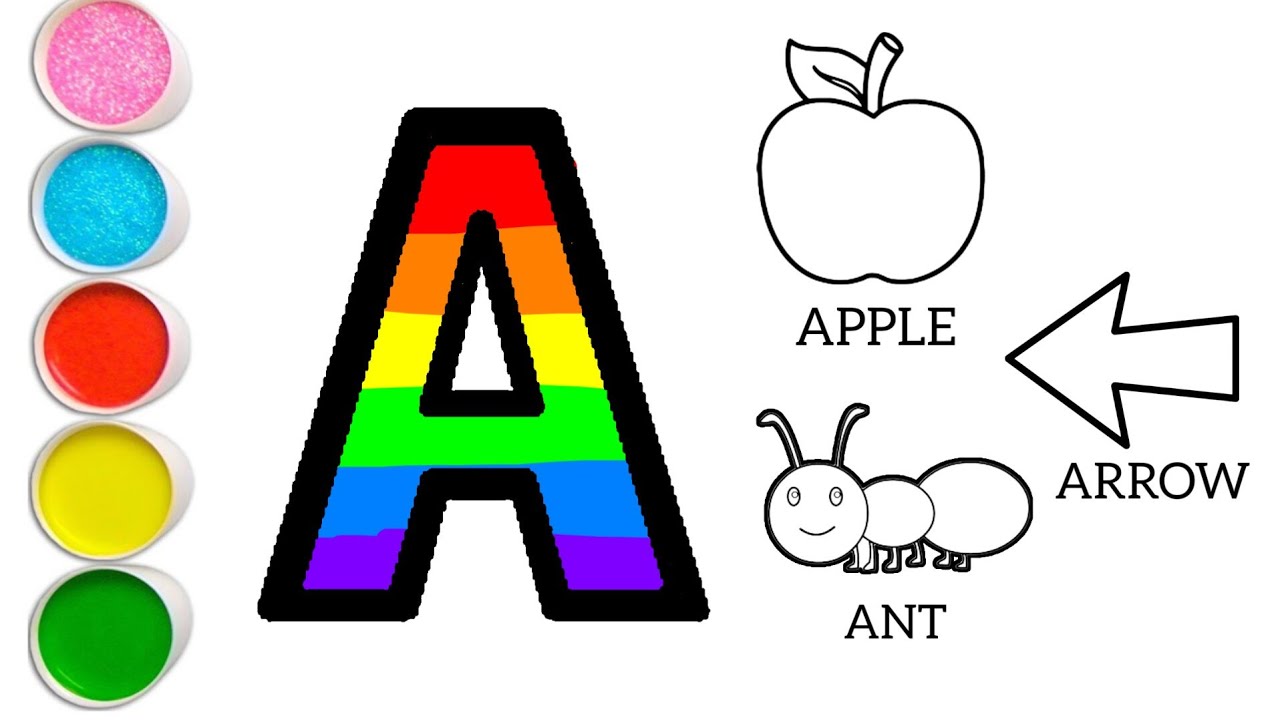A for apple, ant, arrow | Learn abcd, phonics song for Kids | Alphabets ...