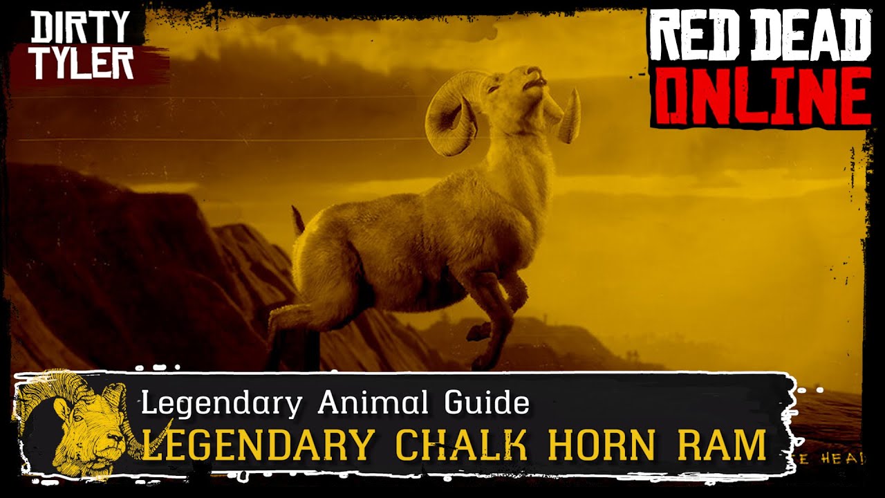 Red Dead Online Legendary CHALK HORN RAM Legendary Animal Guide ...