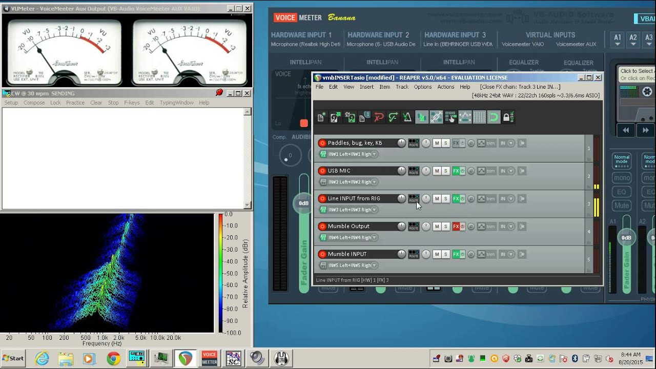 Morse Code QSO over the internet - software setup - config 3 ...