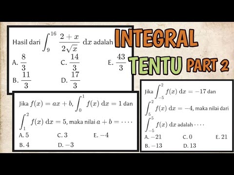 MEMAHAMI INTEGRAL TENTU DAN PENERAPAN SIFAT SIFAT INTEGRAL PART 2 - YouTube