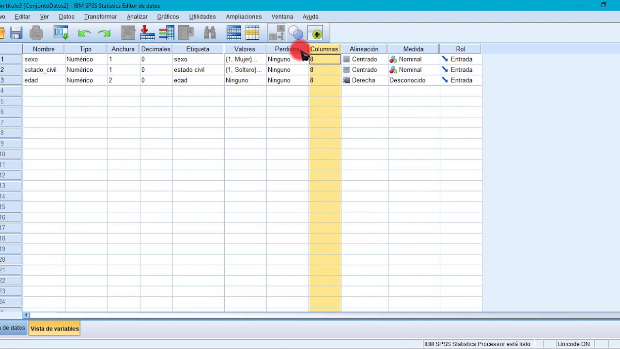 Registro de variables y recolección de datos en SPSS v. 25 - YouTube