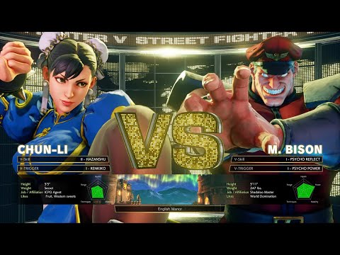 STREET FIGHTER V - Chun Li VS M.Bison (Hardest / CPU level 8)