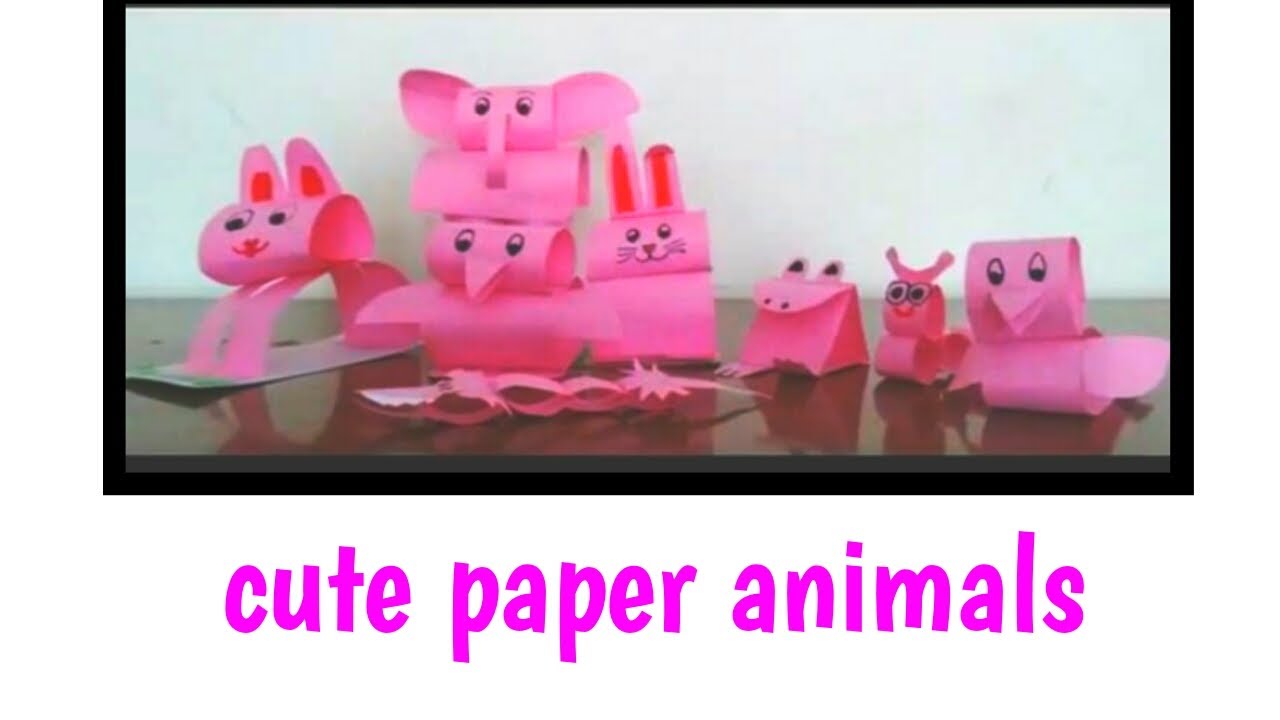Cute paper animals - YouTube