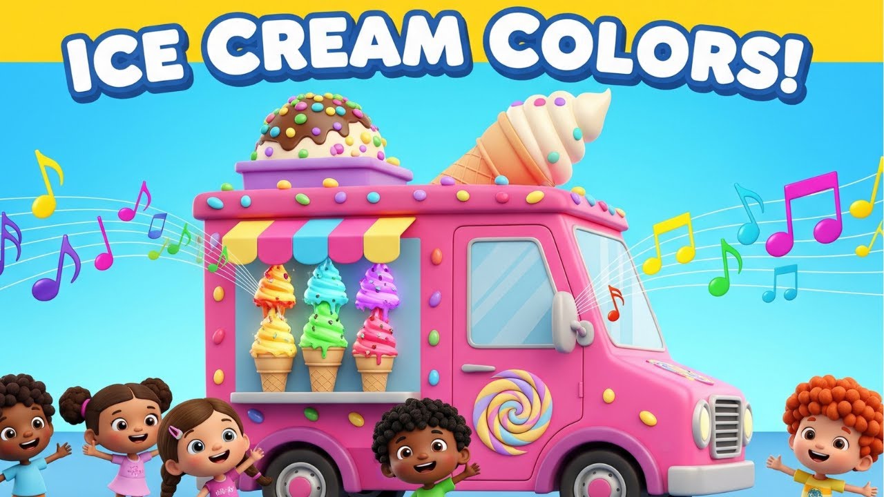 Ice Cream Song 🍦 | Learn Colors for Kids | Fun Nursery Rhymes & Ice ...