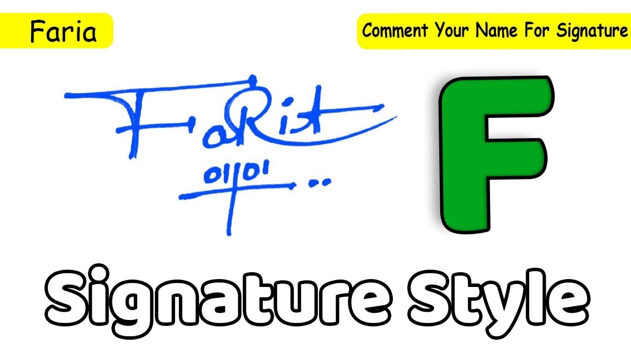 ️ Faria Name Signature Style Request Done - YouTube
