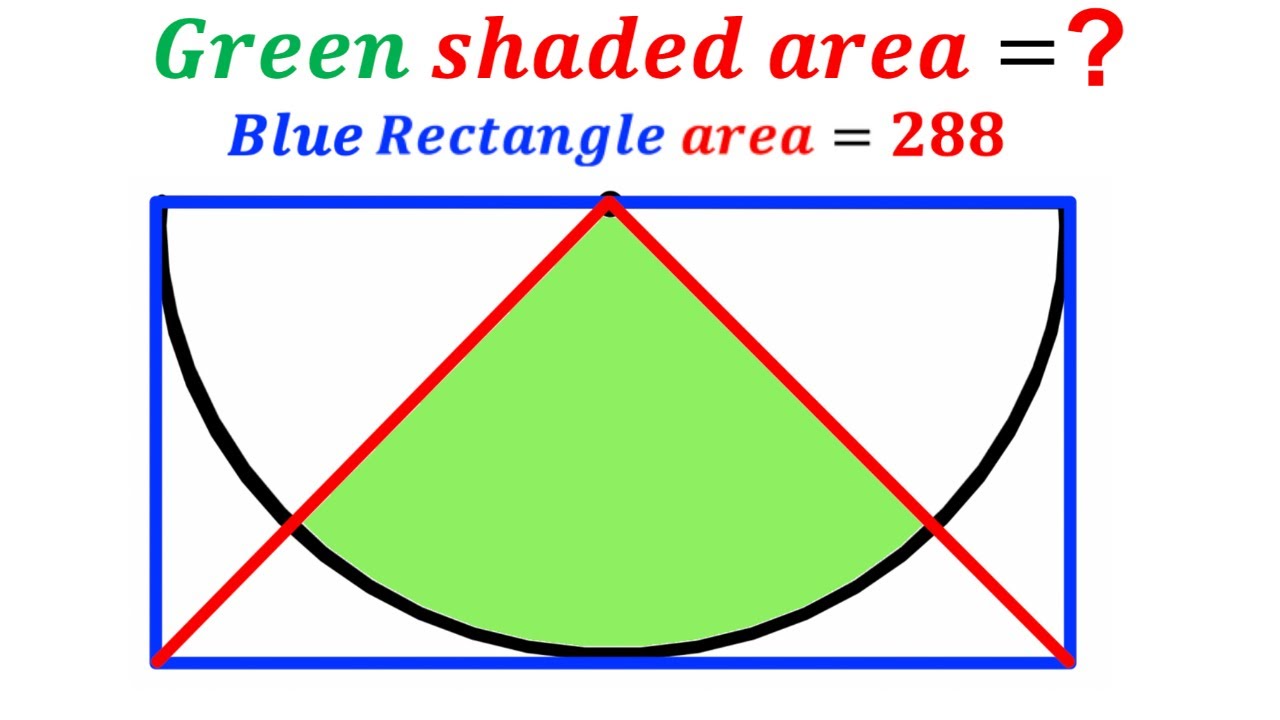 Can you find the Green shaded region area in the Rectangle ...
