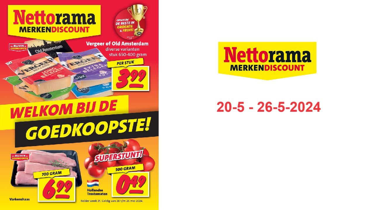 Nettorama folder (NL) - van 20-5-2024 t/m 26-5-2024 - YouTube