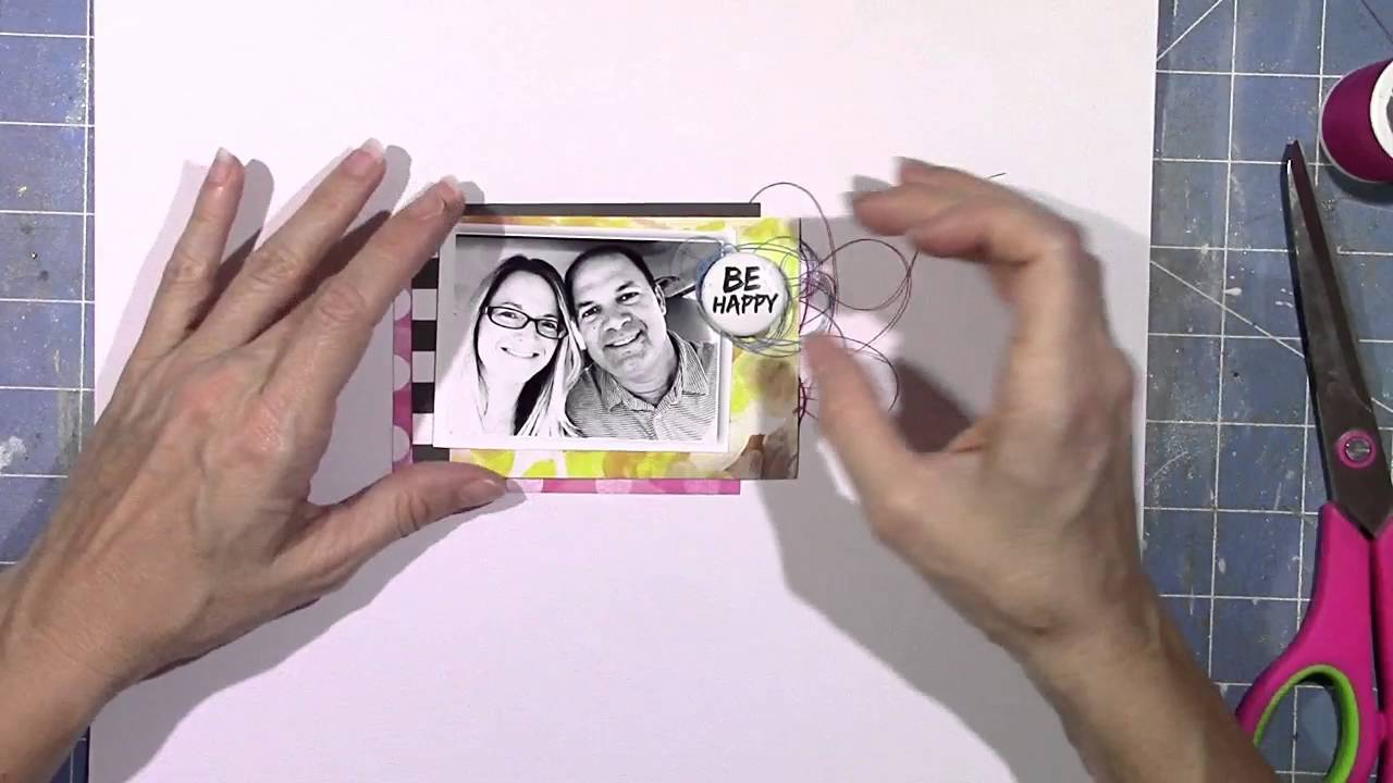 Using Thread on Scrapbooking Layouts / Tutorial - YouTube