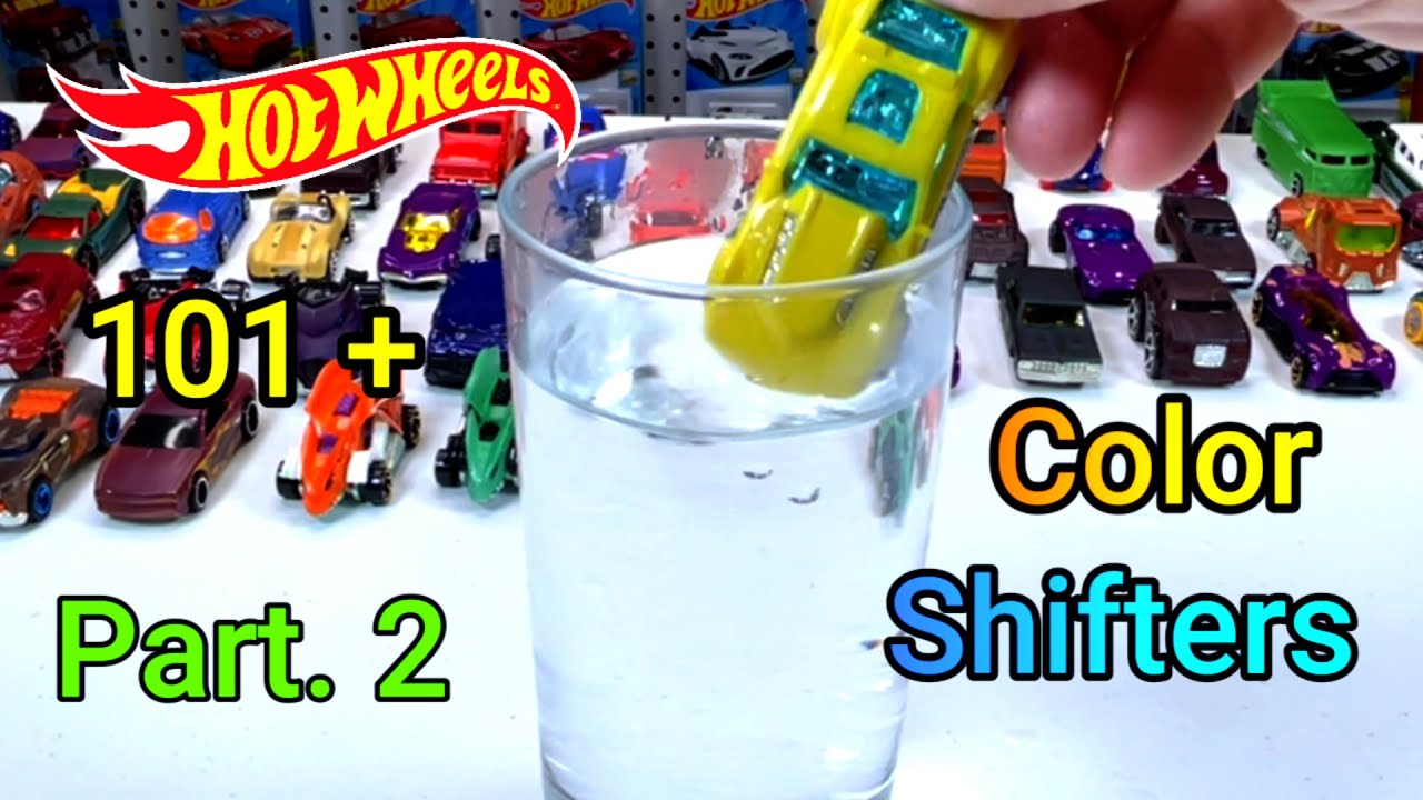 101 + Hot Wheels Color Shifters Dip Experiment: Mind-Blowing Color ...