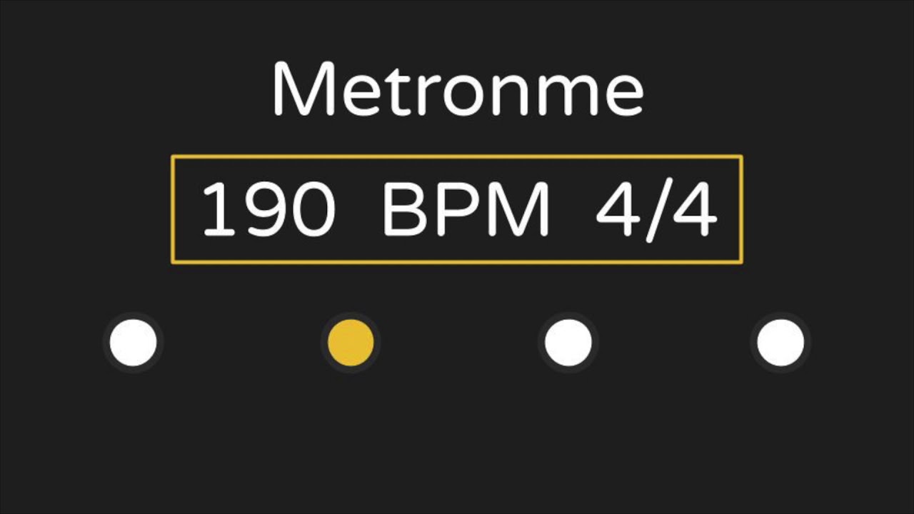 Metronome | 190 BPM | 4/4 Time (with Accent ) - YouTube