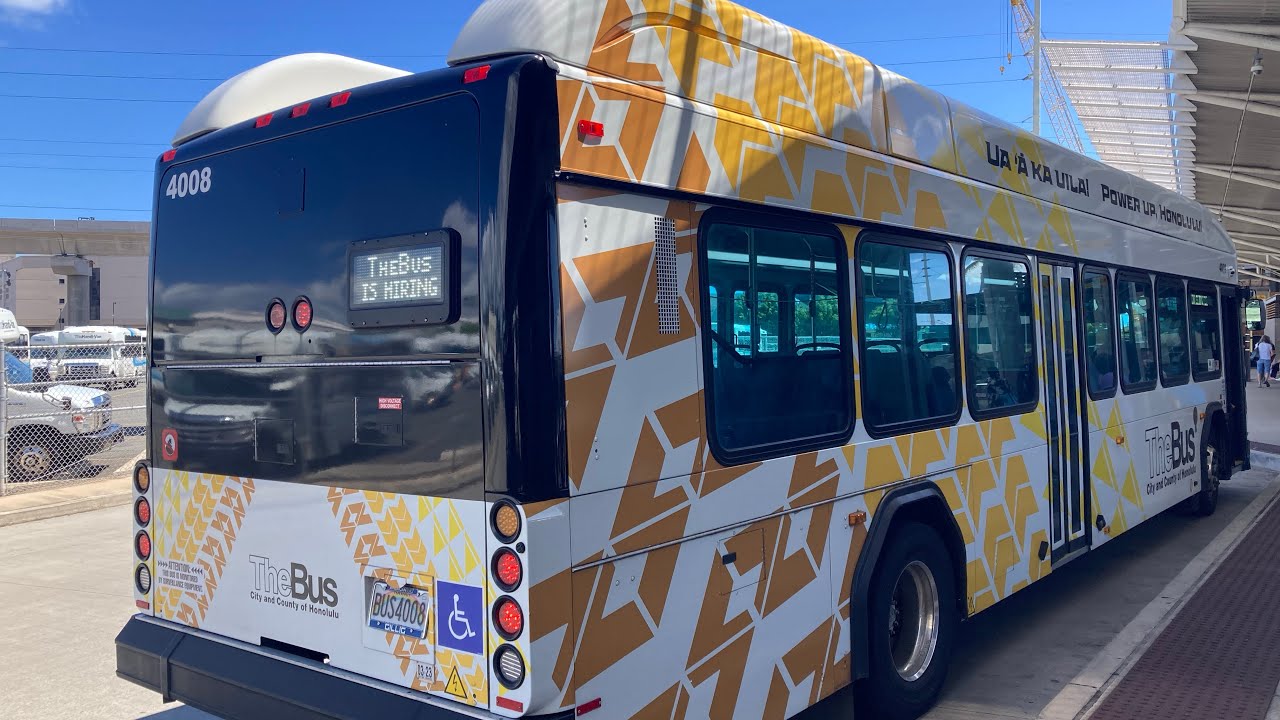 Honolulu TheBus Route 301 Kalihi Transit Center, Bus 4008 (Part 1 ...