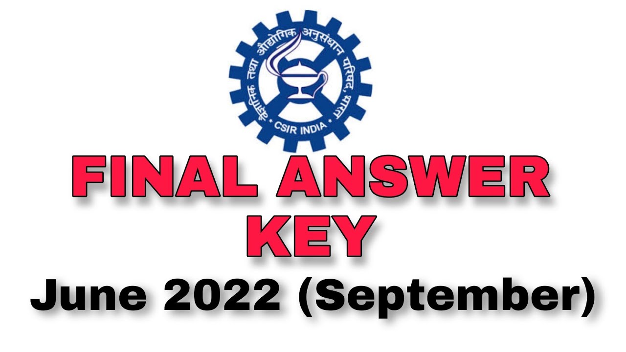 Final Answer Key CSIR UGC NET 2022 (September) Detailed video - YouTube