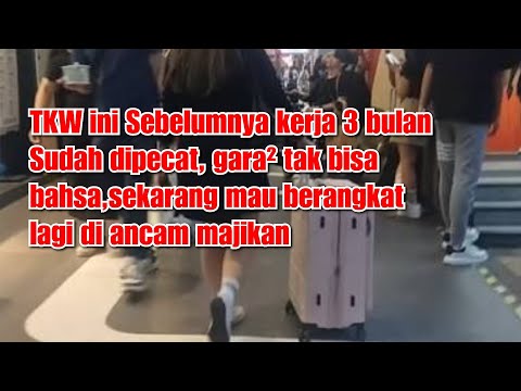 TKW ini Sebelumnya kerja 3 bulan Sudah dipecat, gara² tak bisa bahsa,sekarang mau berangkat lagi di 