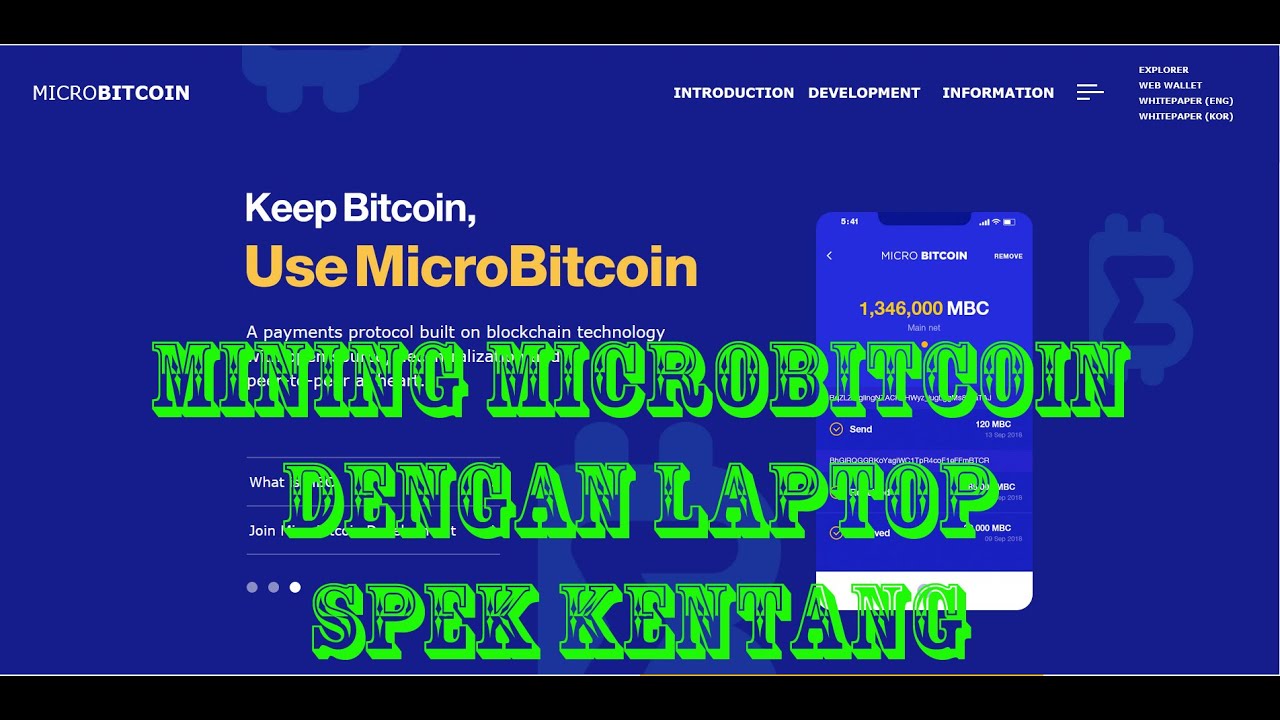 Mining Microbitcoin Dengan Spek Laptop Maupun PC Rendah - YouTube