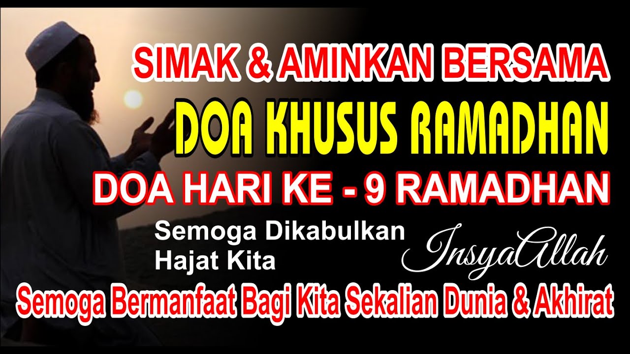 DOA RAMADHAN HARI KE - 9, Doa Siti Fatimah Az Zahra || Amalan Bulan ...