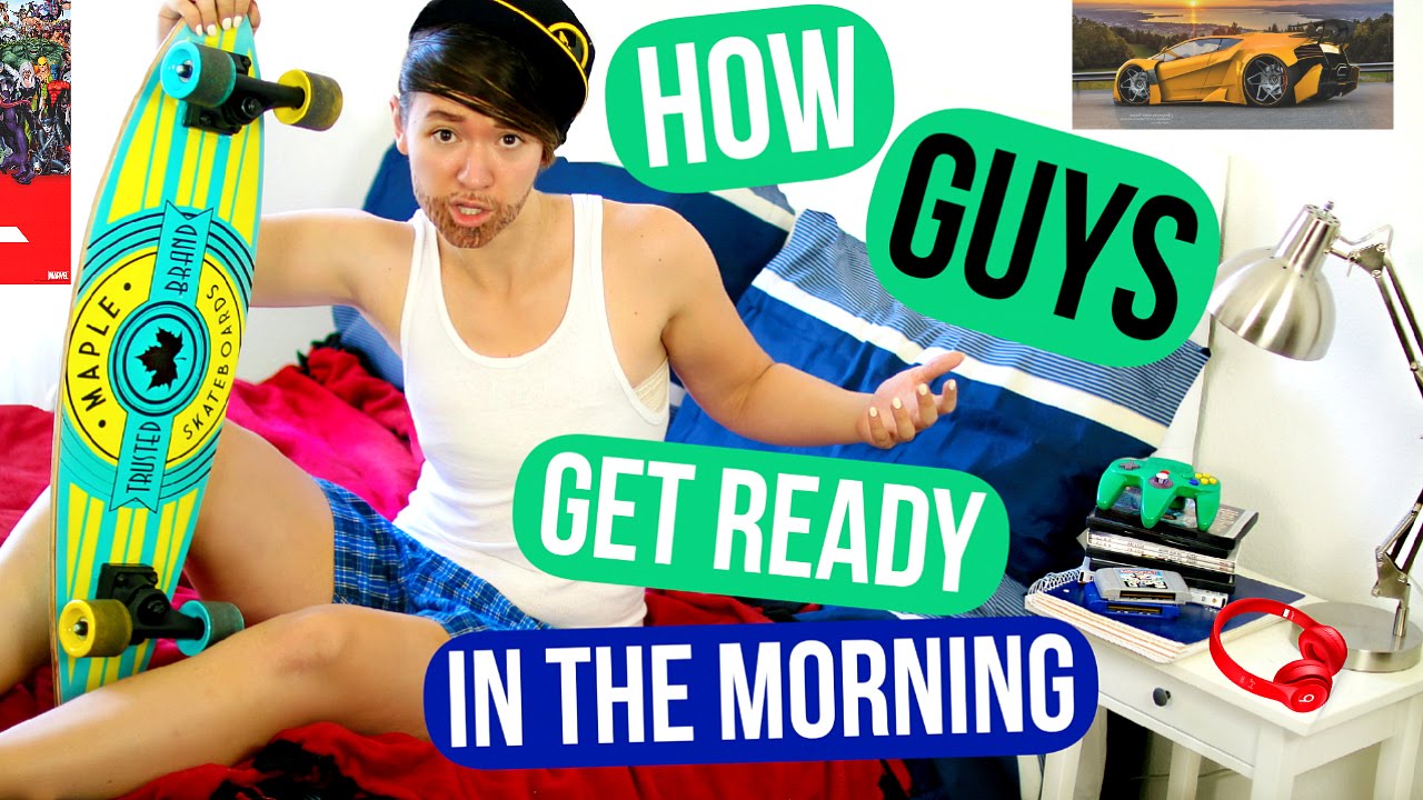 How GUYS Get Ready in the Morning! Morning Routine for Guys! - YouTube