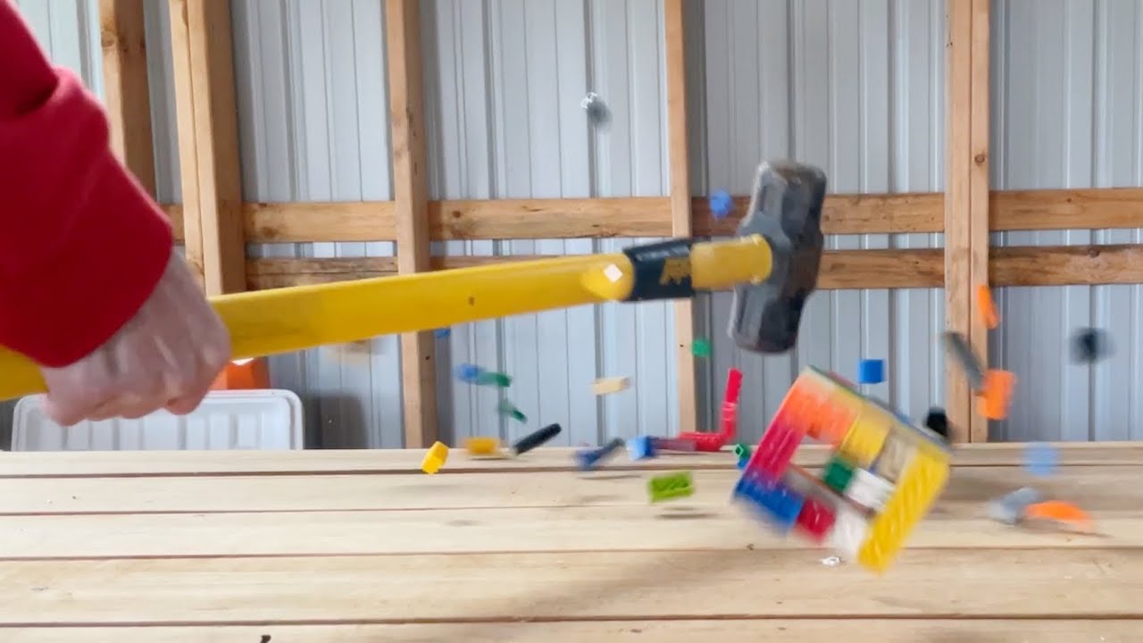 smashing legos - YouTube