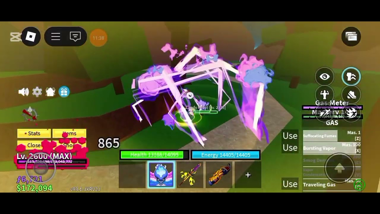 Mastery gas fruit blox fruits - YouTube