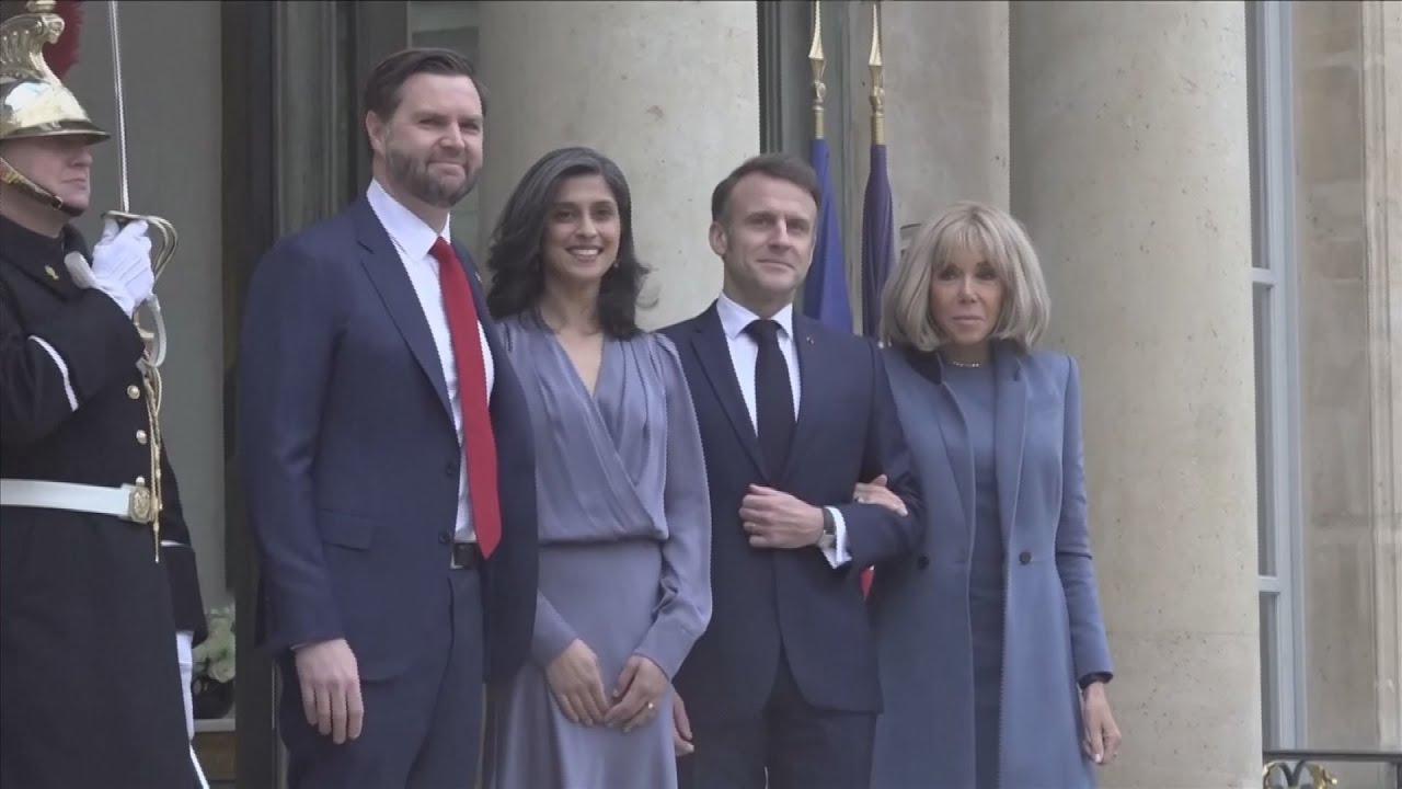 Vice President JD Vance and his wife Usha Vance meet with French ...