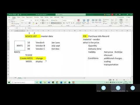 Class 10- Source list significance, ME01-ME03 in SAP system SAP MM - YouTube