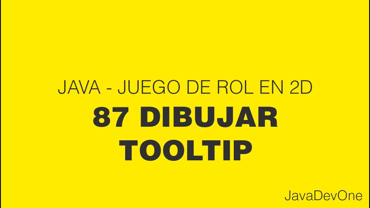 Java - Juego de rol 2D - 87 Dibujar tooltip - YouTube