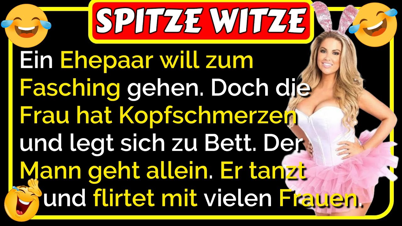 🤣Spitze Witze: Ein Ehepaar will zum Fasching gehen ... was dann ...