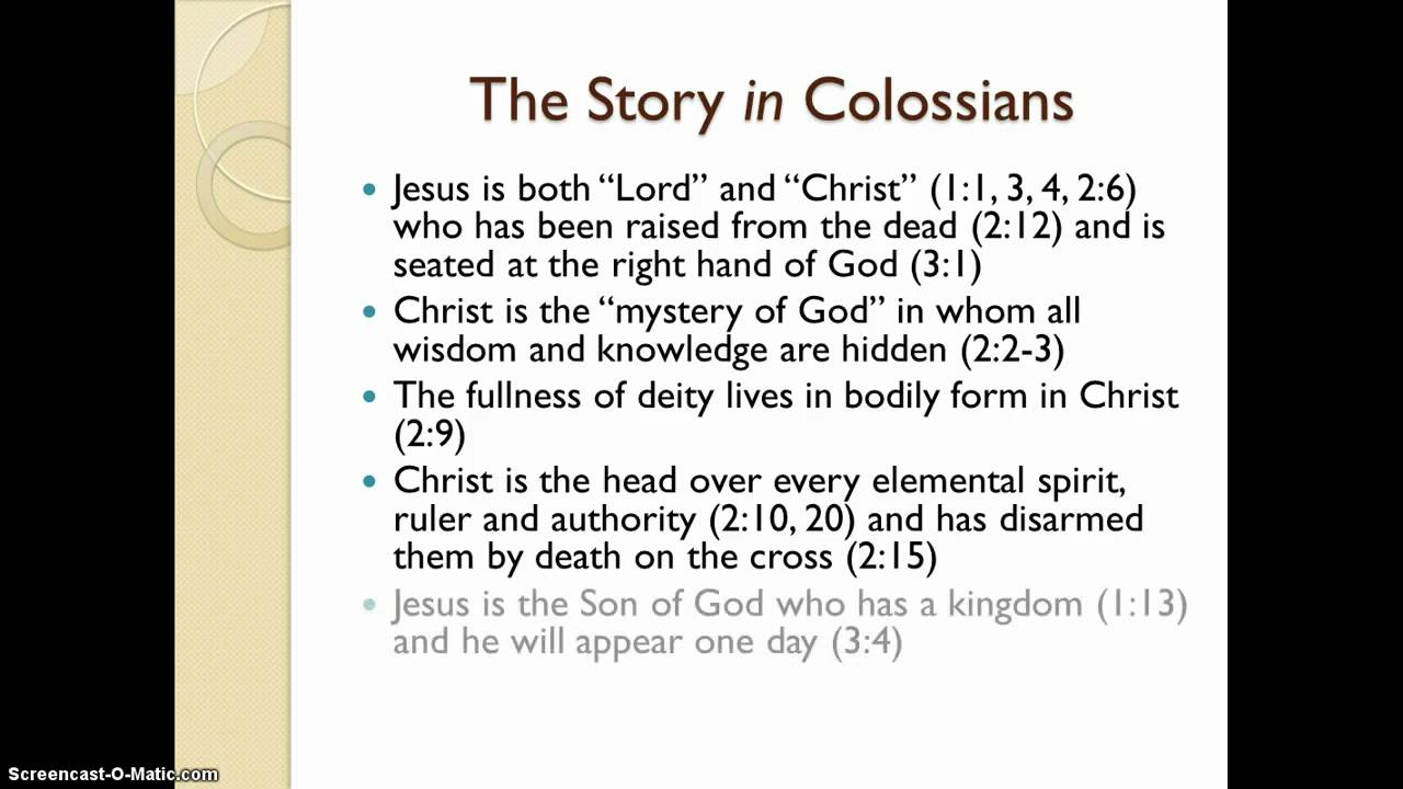 Major themes about Jesus in Colossians and Philemon - YouTube
