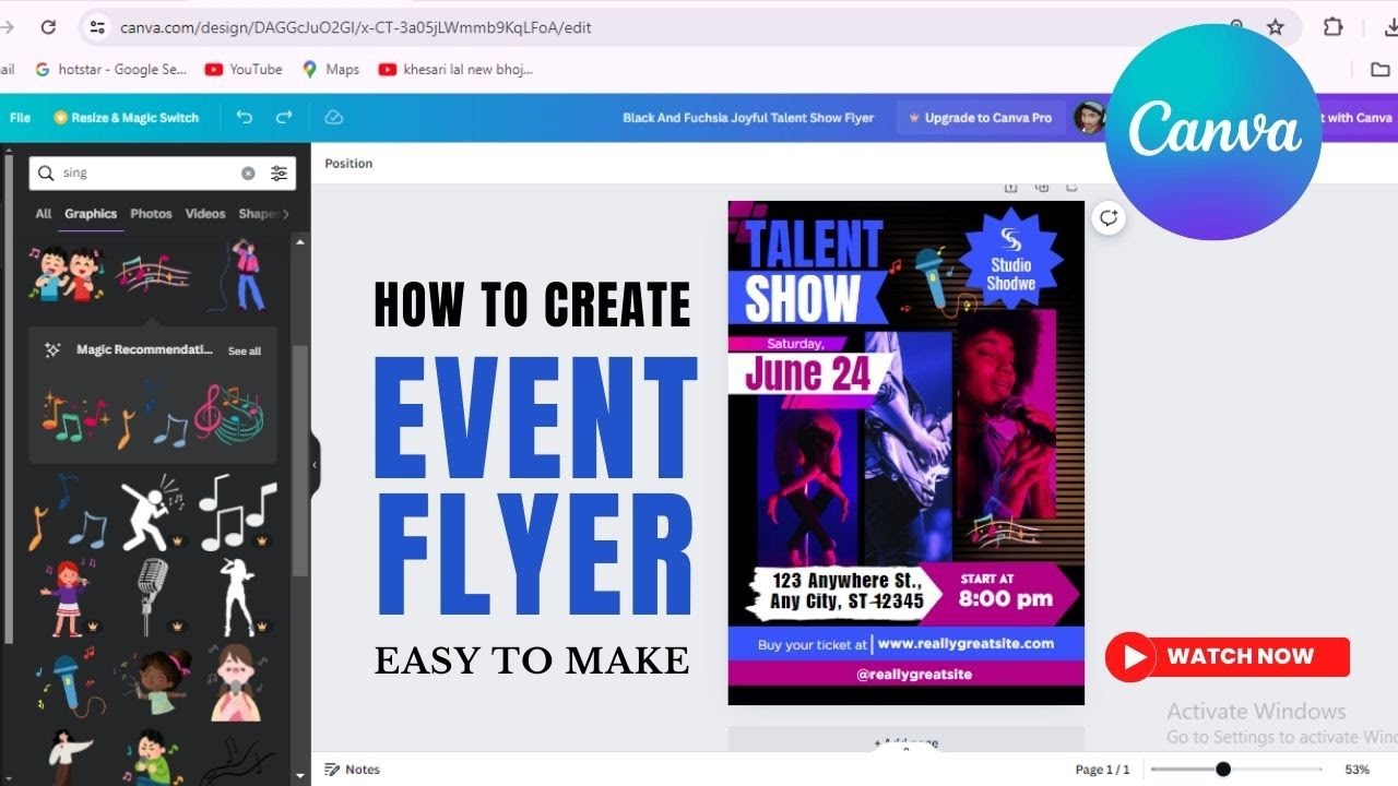 How To Make An Event Flyer on Canva - YouTube