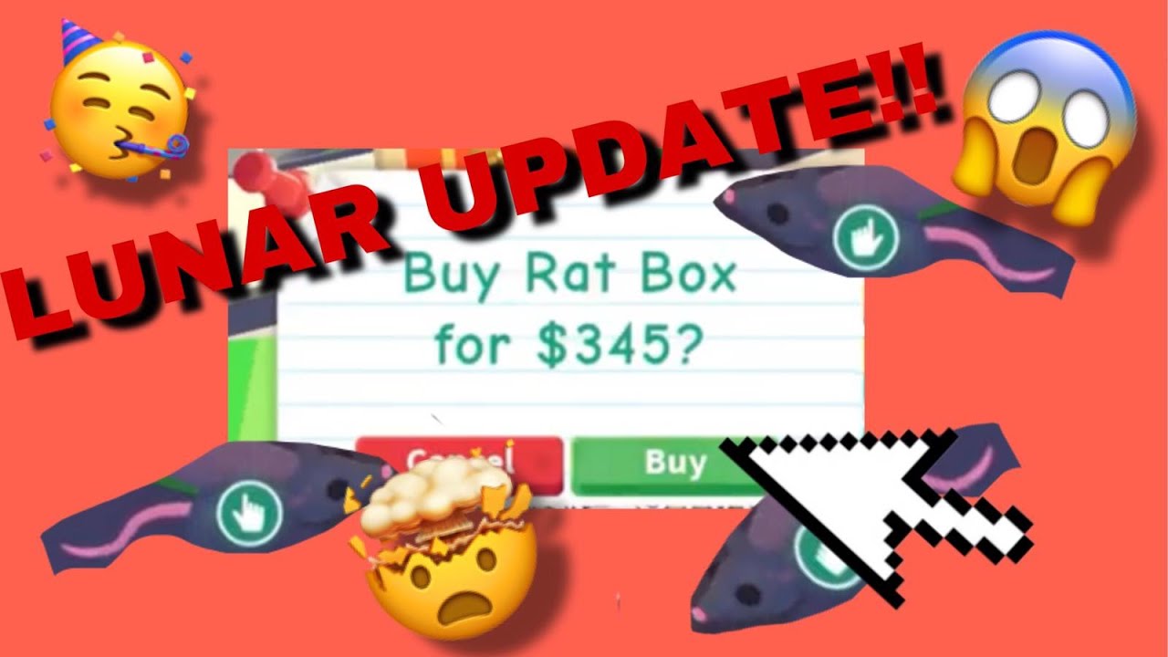 LUNA ADOPT ME UPDATE: RAT UN-BOXING AND FURNITURE! - YouTube