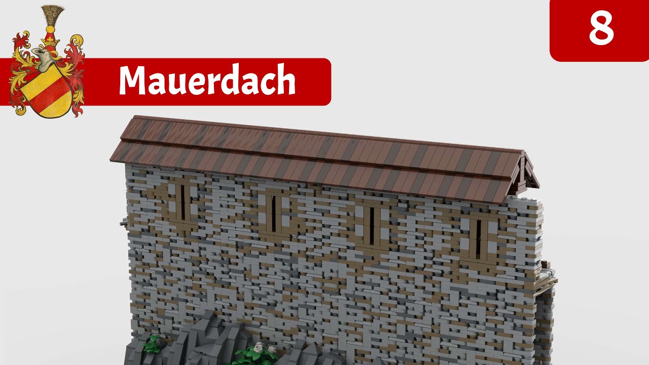 #008 Mauerdach - BUILDING A CASTLE WITH LEGO AND OTHER BRICKS - YouTube