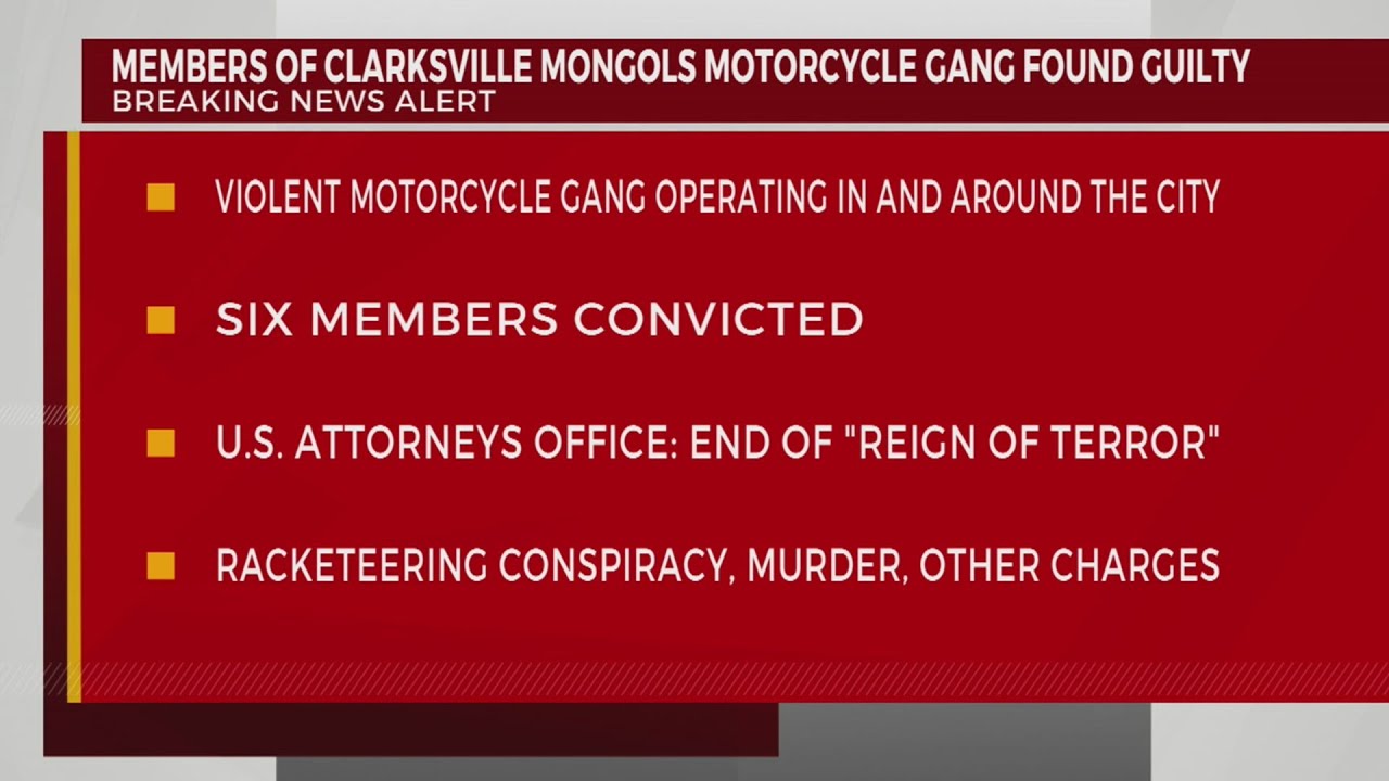 Tennessee motorcycle gang members convicted for multiple charges - YouTube