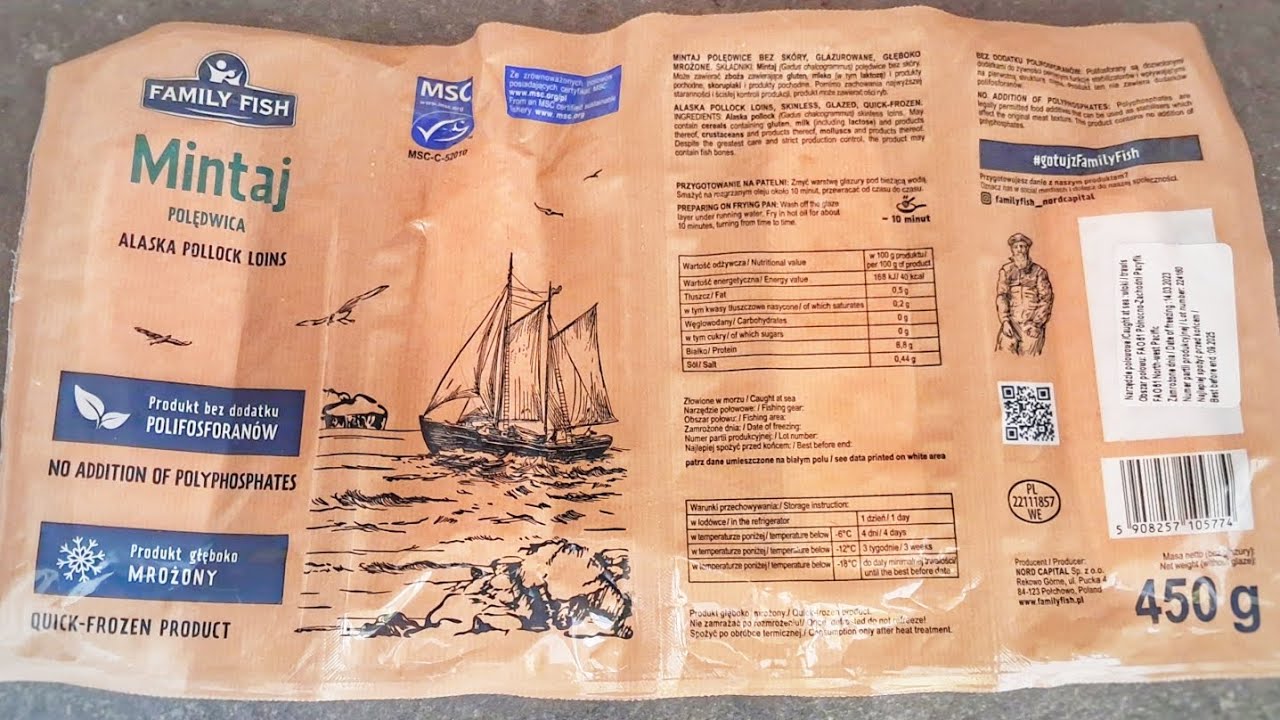 MINTAJ POLĘDWICA FAMILY FISH 11.50 złotych (3 USD) MADE IN POLAND - YouTube