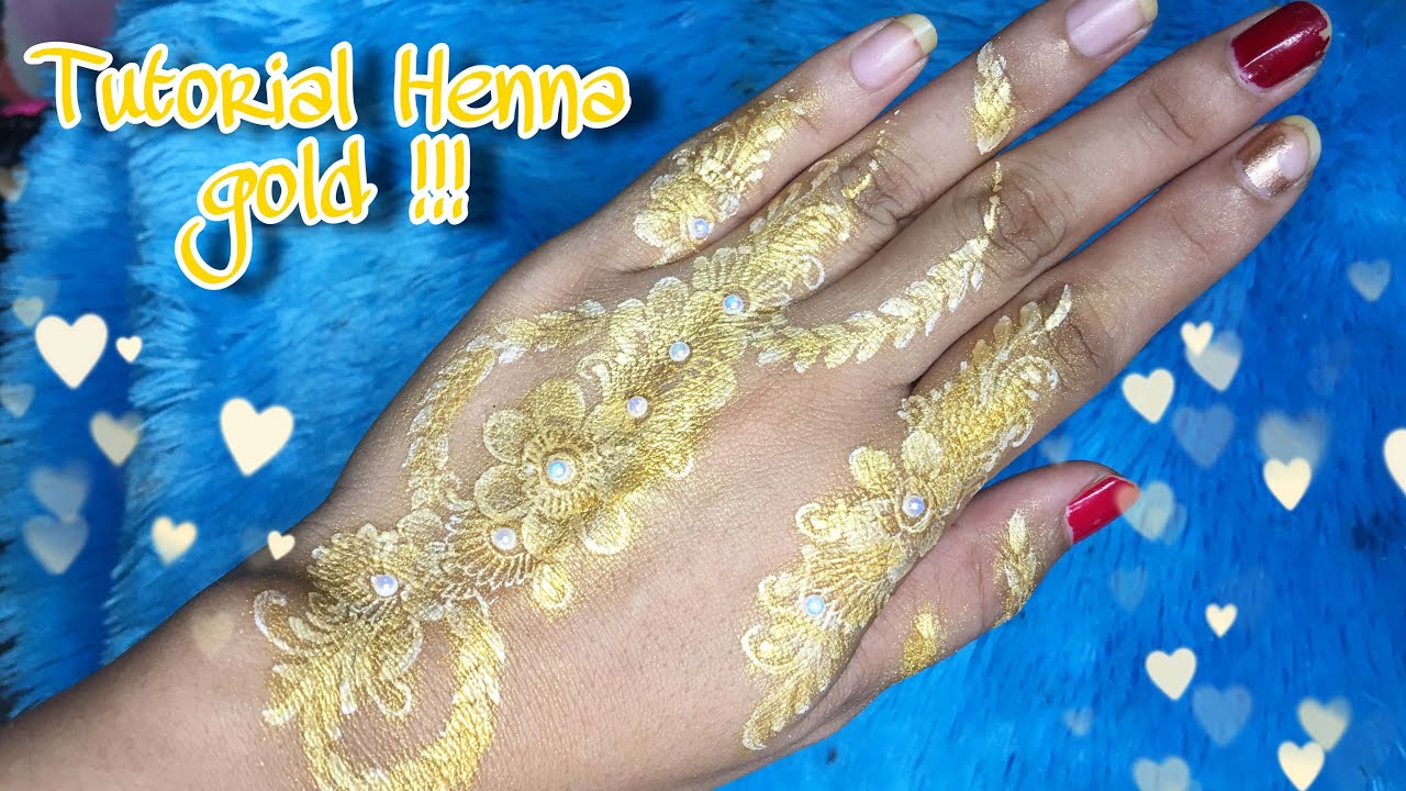 Tutorial Henna Gold Simple! - YouTube
