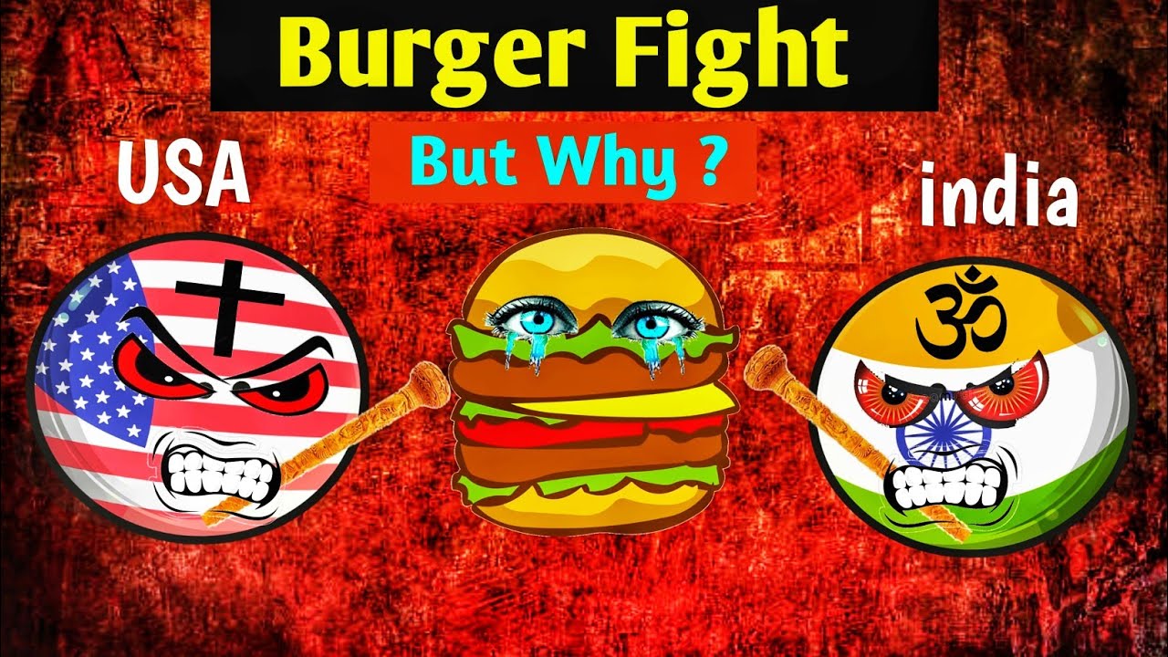India Vs USA Burger 🍔 Fight country ball animation #countryballs - YouTube