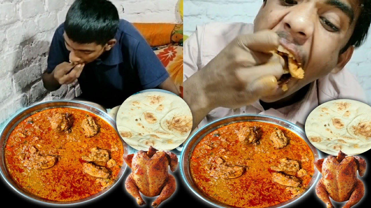 ऐसे खाते हुए पहले कभी नही देखा होगा चिकन कोरमा || 😂🤑 chicken Korma ...