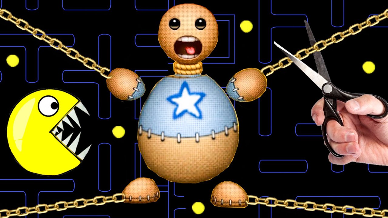 Kick The Buddy vs Pac-man vs Saw Blade | Pacman Stop Motion Game - YouTube