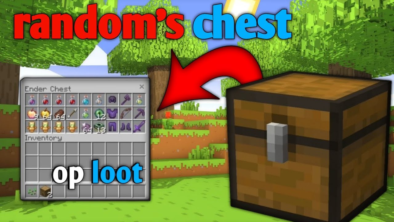 MINECRAFT BUT||RANDOM🤫 CHEST IS OP LOOT 🤑! - YouTube