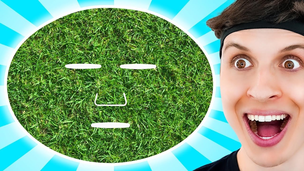 I Made A Grass Face Mask! - YouTube