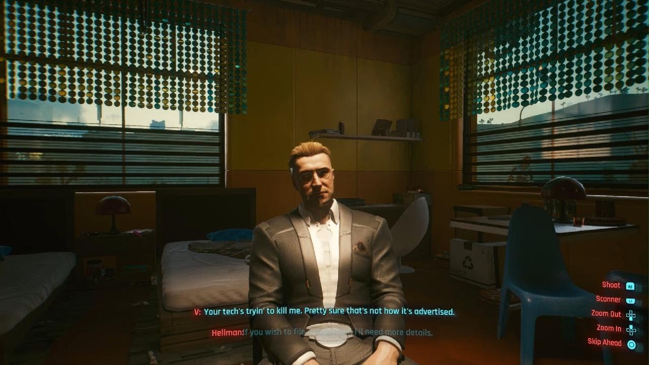 Cyberpunk 2077 Interrogating Hellman - YouTube