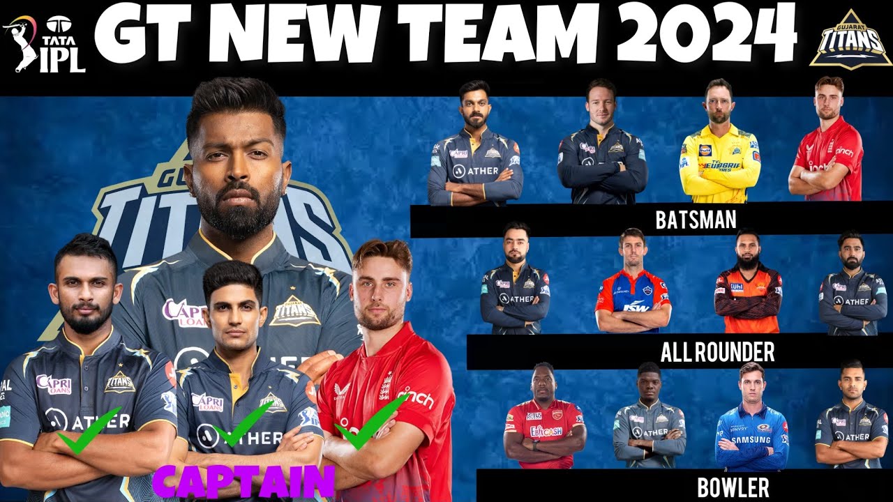 IPL 2024 | Gujarat Titans Team Full Squad | GT Full Squad 2024 | GT ...
