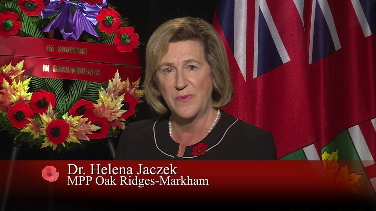 Helena Jaczek Remembrance Day 2016 - YouTube