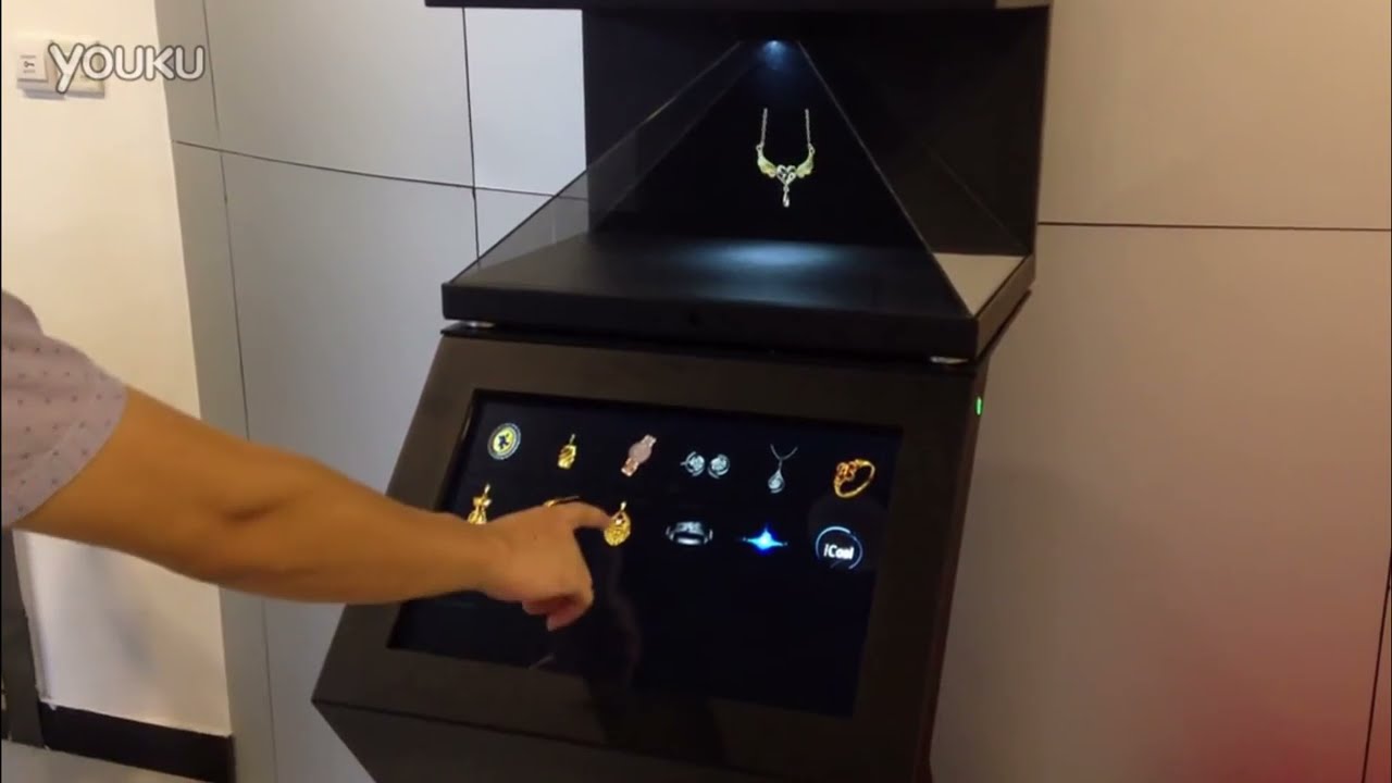 3D Holographic Display with touch screen - YouTube
