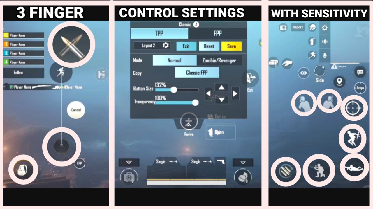 3 FINGER CONTROL SETTING IN BGMI WITH SENSITIVITY - YouTube