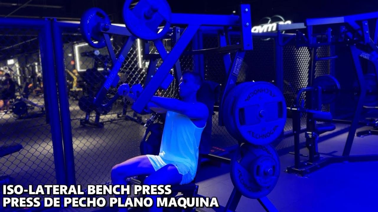 ISO LATERAL BENCH PRESS PRESS DE PECHO PLANO MAQU - YouTube