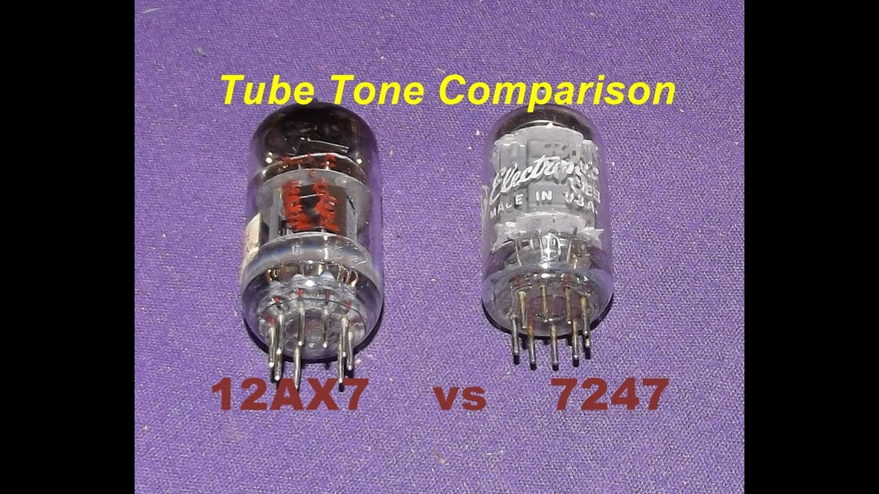 GE USA 7247 vs FENDER CHINA 12AX7 Tube Tone Comparison - YouTube