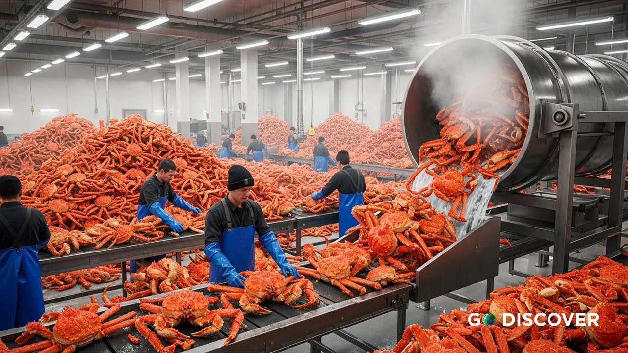 50,000 King Crabs Worth $12 Million Processed | Inside the King Crab Factory | Fishing ...