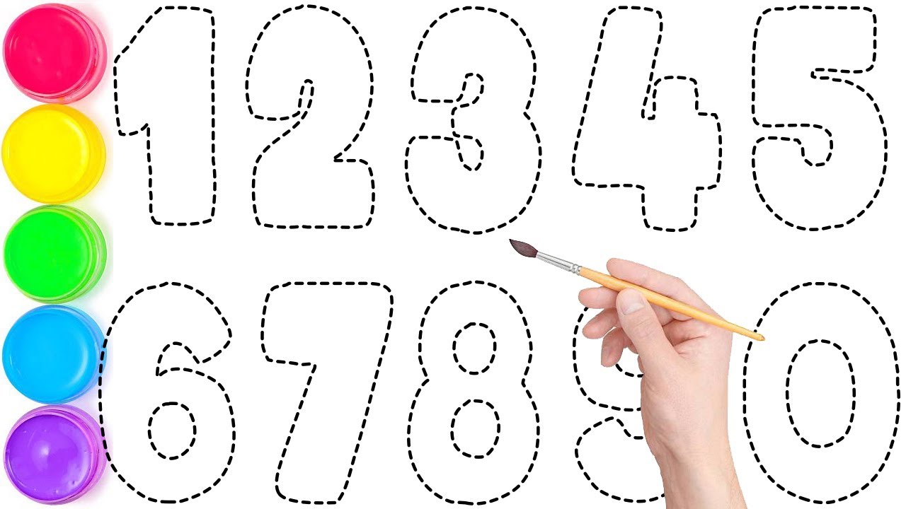Learn How to Draw & Paint 1234 Numbers 1 to 10 Easy for Beginners - Ks ...
