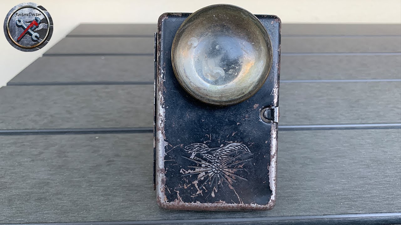 Antique rusty flashlight | #INCREDIBLE restoration - YouTube