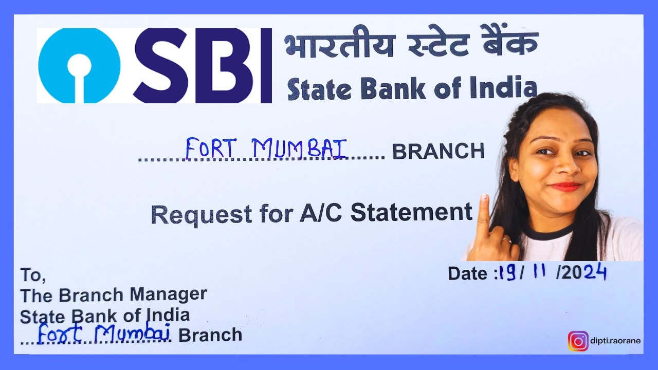 SBI Bank Statement Request Form Fill Up | SBI Statement Kaise Nikale ...